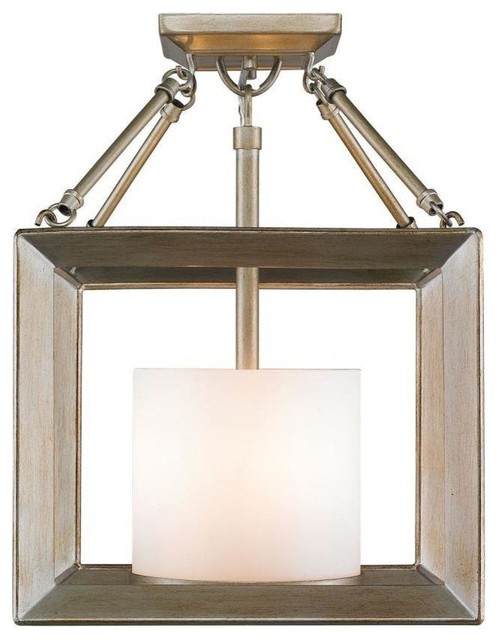 Convertible Semi-Flush, White Gold, Opal - Transitional - Flush-mount ...