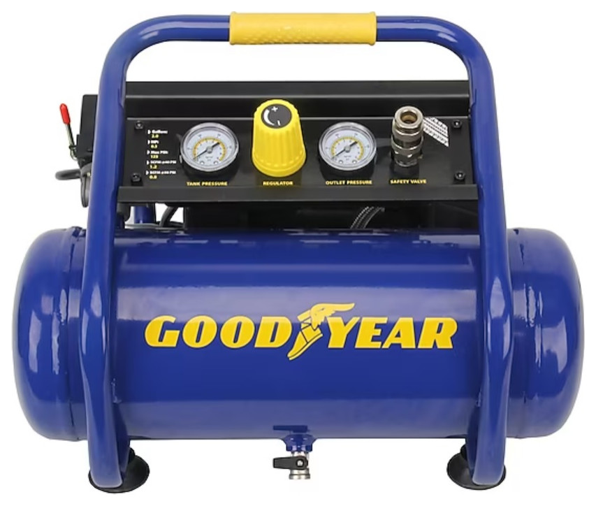 Portable 135 PSI Roll Cage Quiet Air Compressor, 2-Gallon - Modern ...