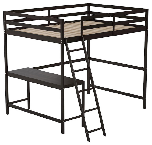 Flash Furniture Riley Full Loft Bed Frame, Espresso, MH-LBD5-ESP-F-GG ...