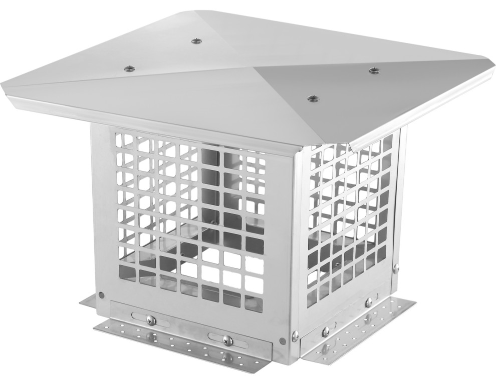 VEVOR Chimney Cap 9” x 9” 304Stainless Steel Fireplace Flue Caps Cover ...