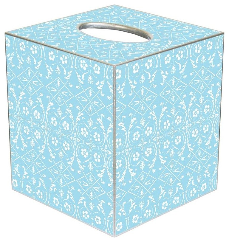 TB867 - Spring Blue Tissue Box Cover - Traditional - Tissue Box Holders ...