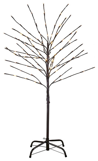 Kurt Adler 4'Warm White Twinkle Led Brown Tree - Contemporary ...
