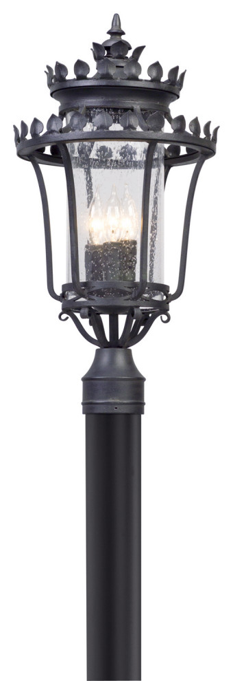 Troy P5135, Graystone 3 Light Post Lantern Medium - Traditional - Post ...