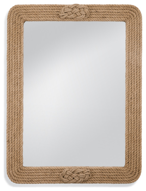 Nautical Rope Wall Mirror - Brown - Beach Style - Wall Mirrors - by ...