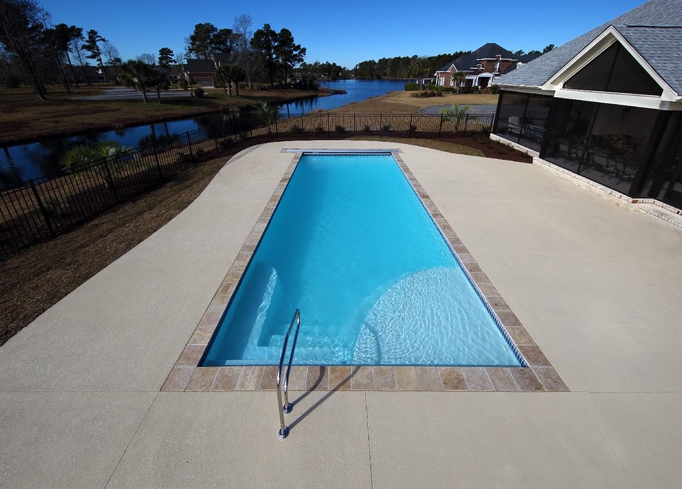 The Great Lakes Pool by San Juan Fiberglass Pools - Beach Style - Pool ...