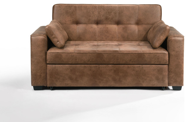Brooklyn Sofa Sleeper, Cognac, Queen - Contemporary - Sleeper Sofas - by D&D Companies | Houzz