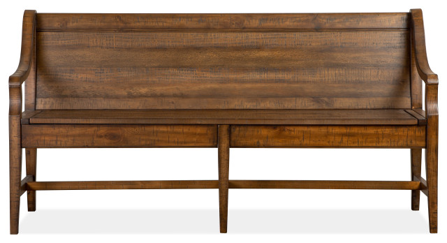 Bench With Back - Rustic - Accent And Storage Benches - by Magnussen ...