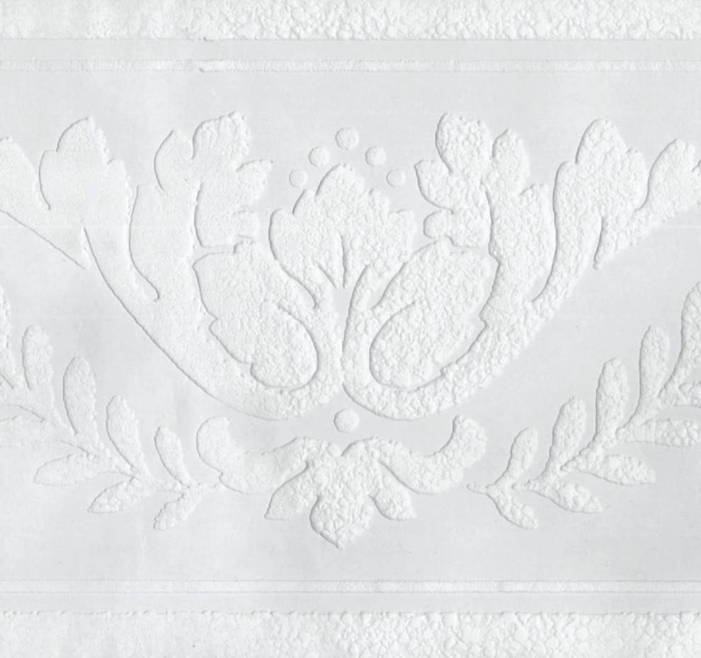 Paintable Wallpaper Border Vintage White 5.25"x15' - Contemporary ...