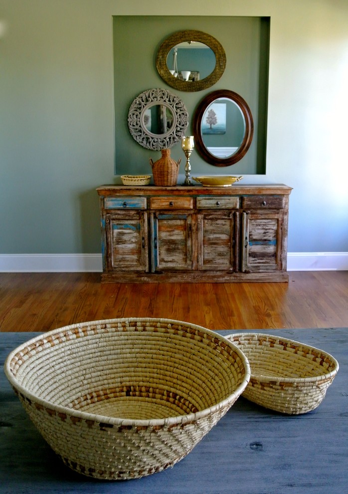 long common parkway redesign | the foyer and dining room - Eclectic ...