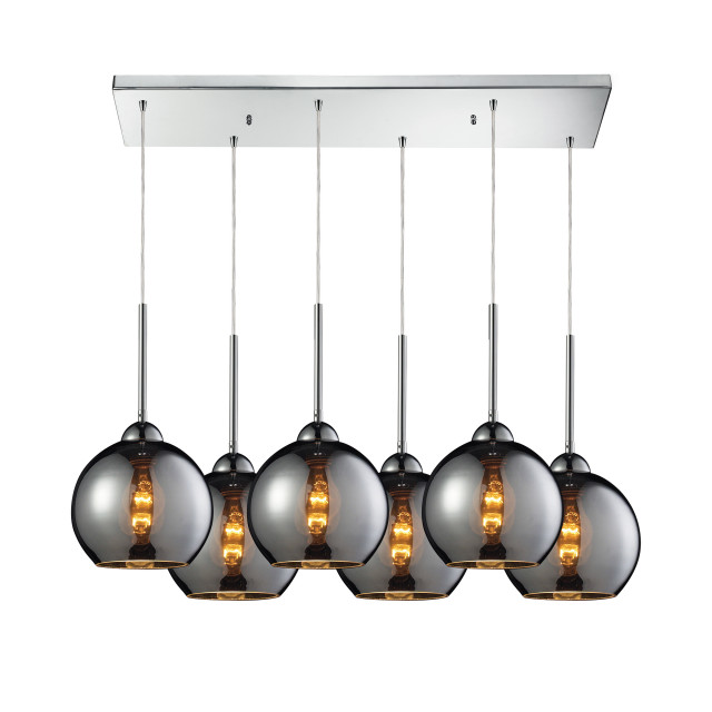 Cassandra 6-Light Rectangular Pendant Fixture - Contemporary - Pendant ...