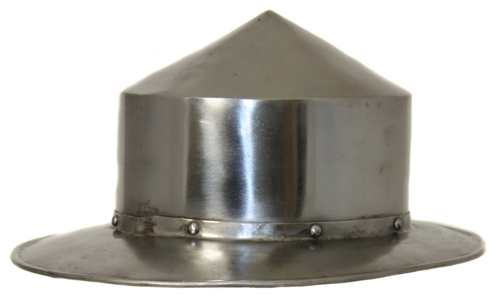 Urban Designs Replica Medieval Infantry Steel Pointed Kettle Hat Helmet ...