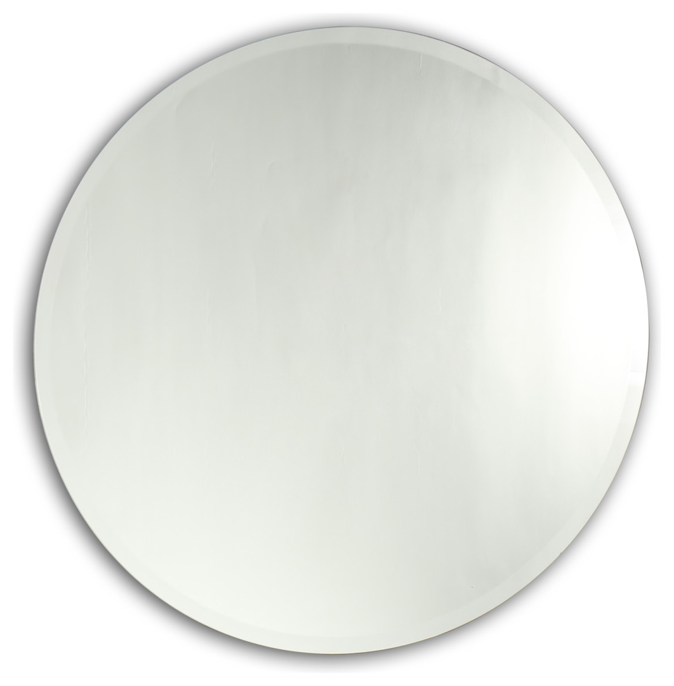 Dodson Large Frameless Wall Mirror 23"x23" - Contemporary - Bathroom ...
