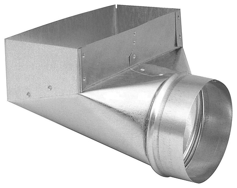 Imperial GV0627-C HVAC Galvanized 90-Degree Angle Boot, 4"x12"x6 ...