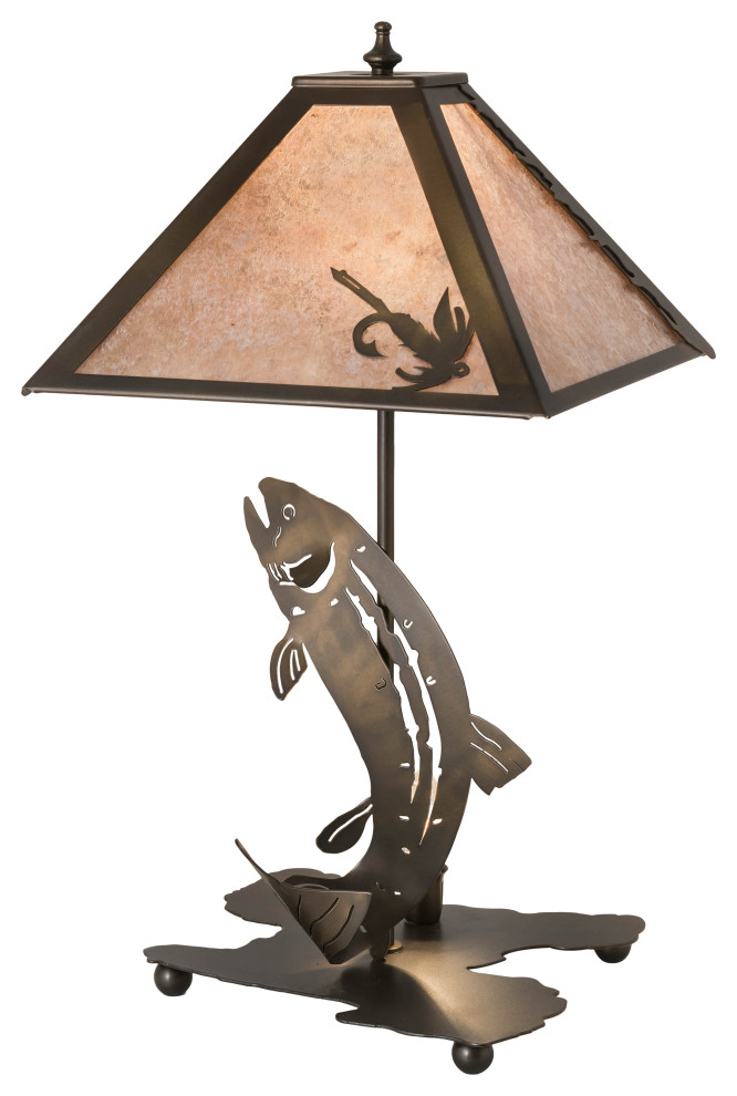 21H Leaping Trout Table Lamp - Rustic - Table Lamps - by Meyda Lighting ...