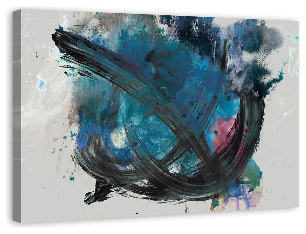 "Dynamic Contemporary" Canvas Wall Art, 48"x32", 48x32 - Transitional ...