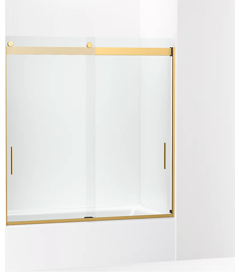 Kohler 706000-L-2MB Levity 62" High x 59-5/8" Wide Bypass Frameless Tub ...