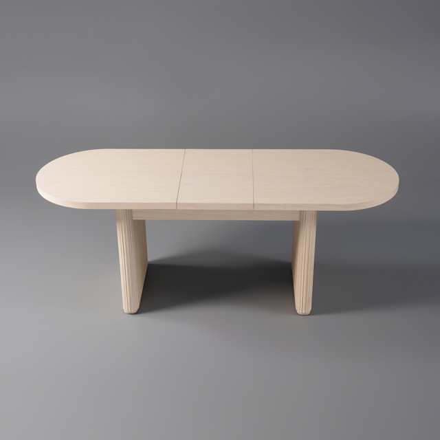 Japandi 63"-79" Oval Extendable Whitewash Dining Table Butterfly Leaf 6 Seater - Transitional ...