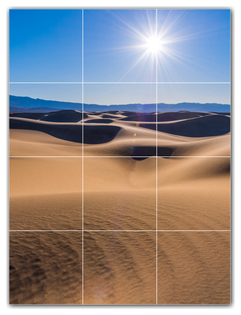 Desert Ceramic Tile Wall Mural HZ500493, 12.75" Wide x 17" High ...