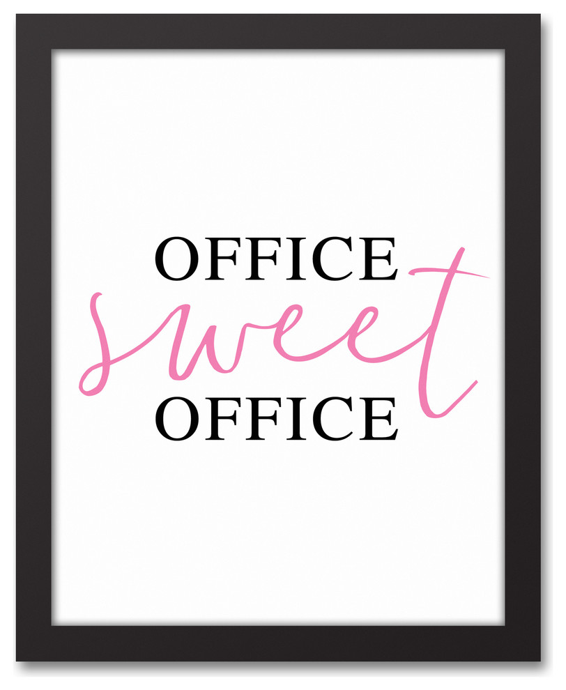 Office Sweet Office 11x14 Black Framed Canvas - Contemporary - Prints ...