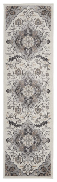 Nourison Elation Runner Area Rug, 2'3"x7'6" - Mediterranean - Hall And ...