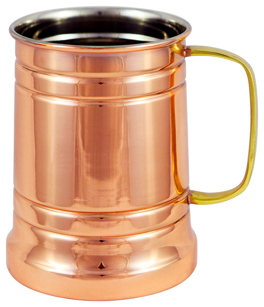 Authentic Copper Beer Stein - Traditional - Beer Glasses - by Alchemade ...