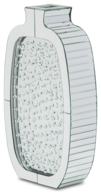 Montreal Mirrored Flower Vase with Crystal Accents - Vases - by Michael ...