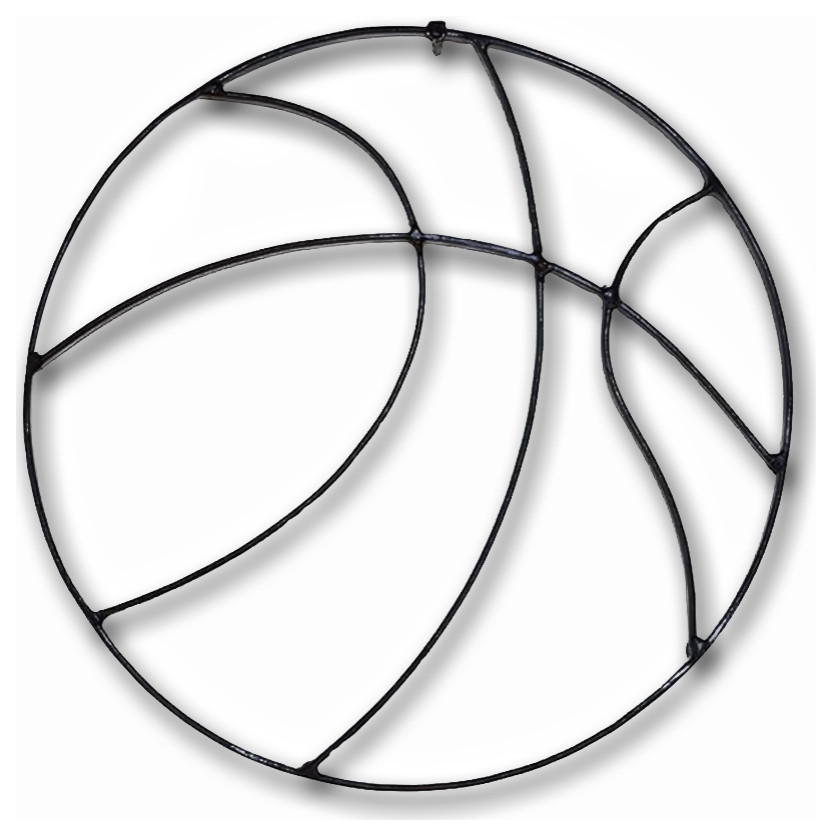 Metal Basketball Wall Decor and Sculpture - Contemporary - Outdoor Wall ...