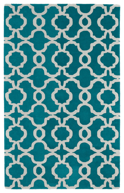 Kaleen Tara Rounds Collection Dark Teal Area Rug 5'9"x5'9 ...