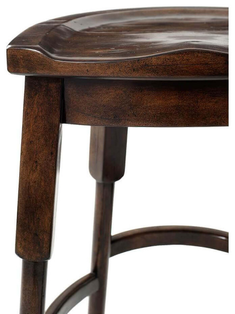 Rustic English Bar Stool - Transitional - Bar Stools And Counter Stools ...