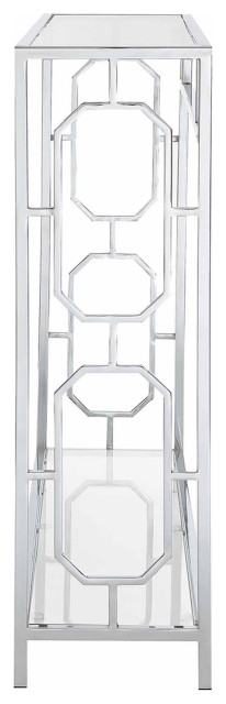 Omega Chrome Console Table With Shelf - Contemporary - Console Tables ...