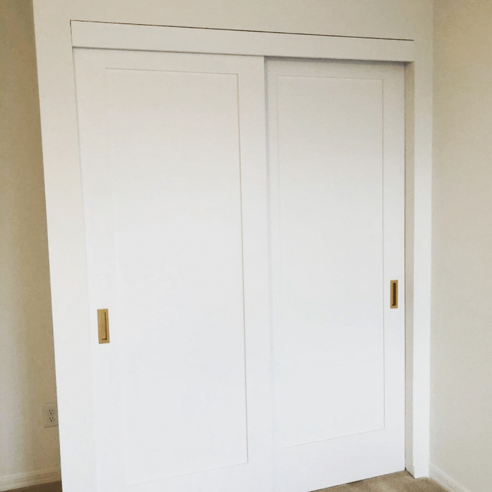 1 Panel Shaker Door By-Pass Brass - Traditional - Closet - Boston - by ...