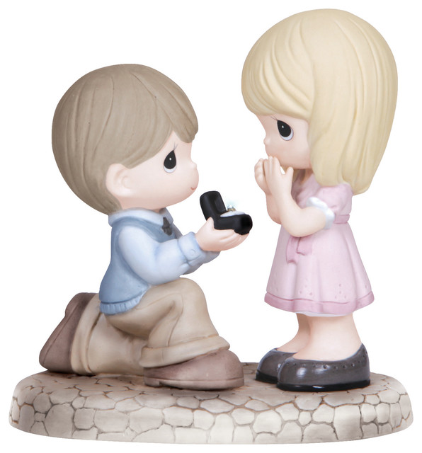 Precious Moments "Will You Marry Me" Boy Proposing to Girl Figurine ...