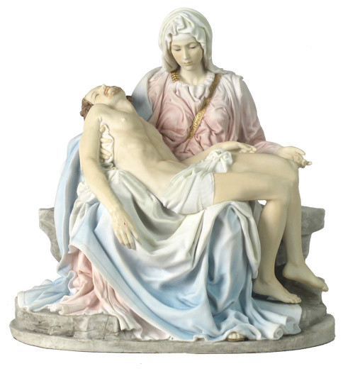 Pieta, Michelangelo, Light Color, Statue - Traditional - Decorative ...