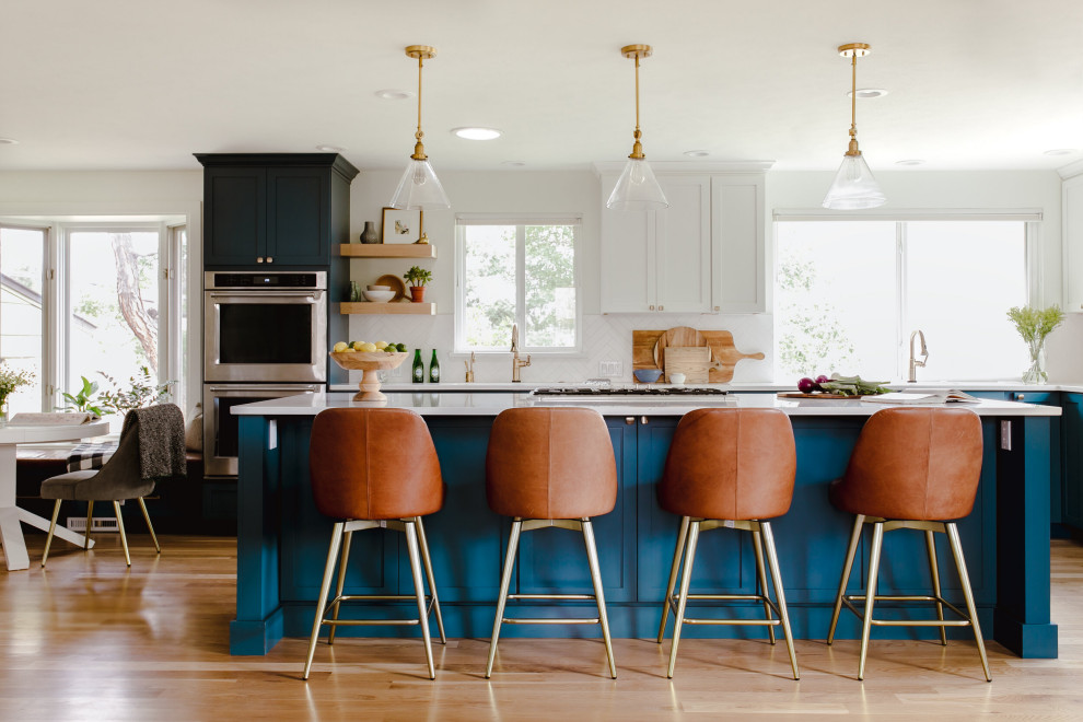 Split Level Open Kitchen - Transitional - Kitchen - Denver - by Laura ...