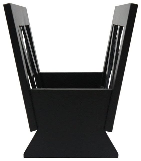 Contemporary Wood Magazine Rack, Black - Southwestern - Magazine Racks ...