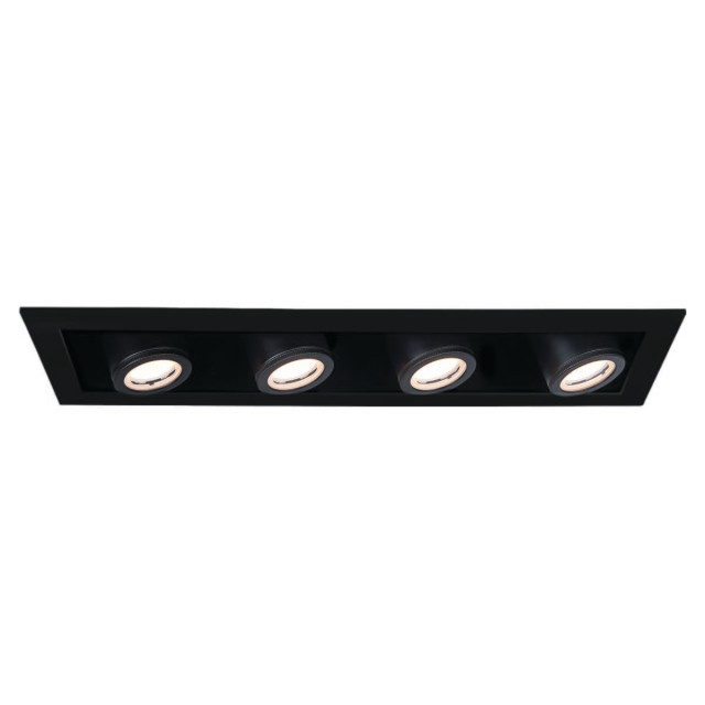 WAC Silo Multiples 4000K 4-Light 7" Recessed Lighting in Black Black, 7.000 - Transitional ...