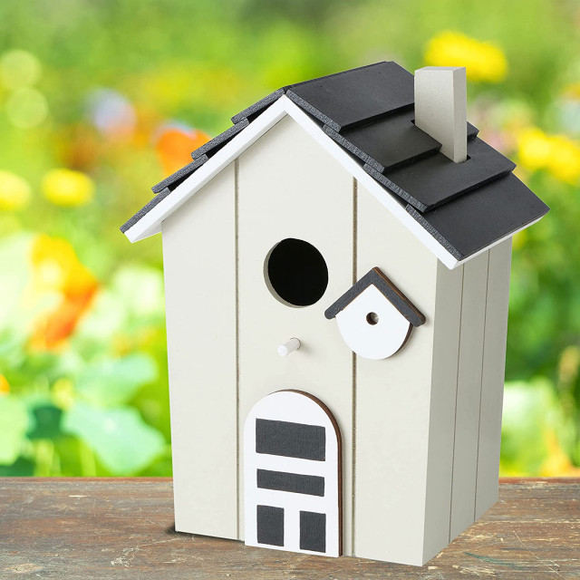Birdhouse, 8 Inches, 8 L x 4 3/4 W x 6 H inches - Farmhouse ...