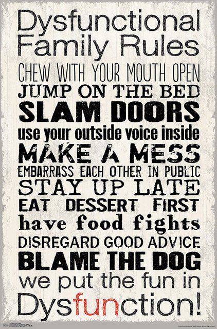 Dysfunctional Family Poster, 22.375"x34" - Contemporary - Prints And ...