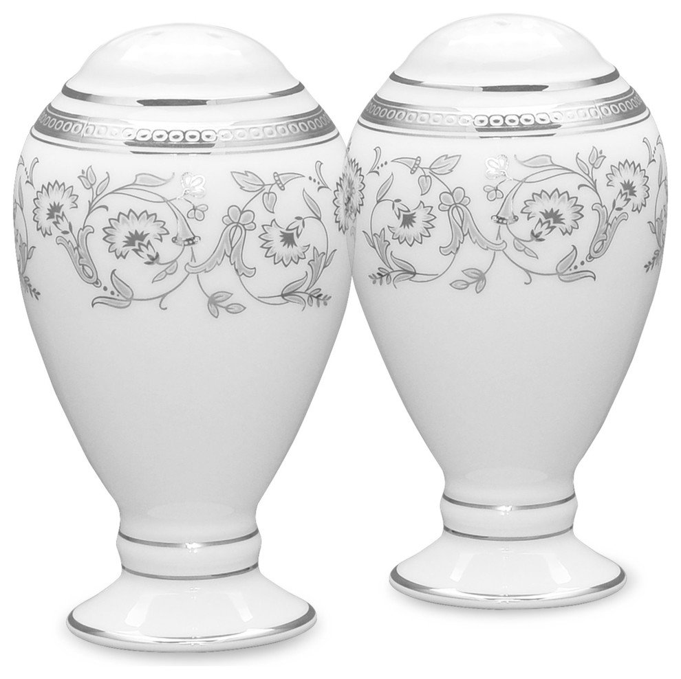 Noritake Summit Platinum Salt and Pepper Set - Traditional - Condiment ...
