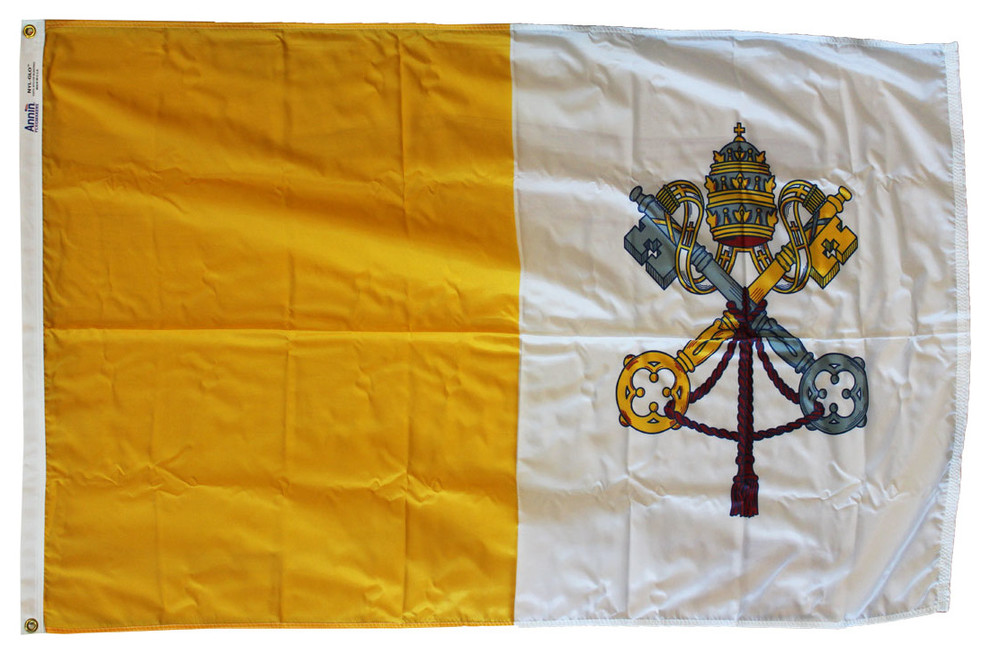 Vatican, Papal, 2'x3' Nylon Flag - Traditional - Flags And Flagpoles ...