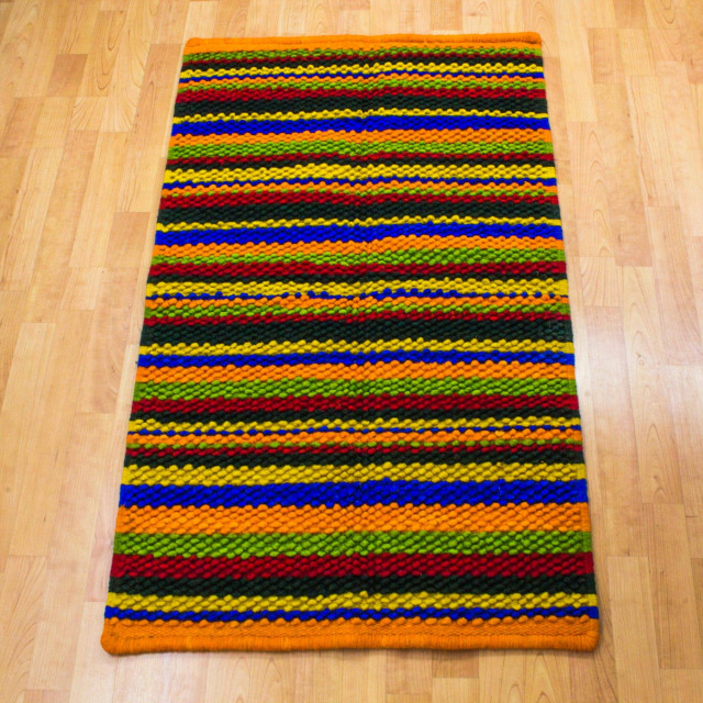 NOVICA Radiant Rainbow And Wool Rug (2.5X4) - Contemporary - Area Rugs ...