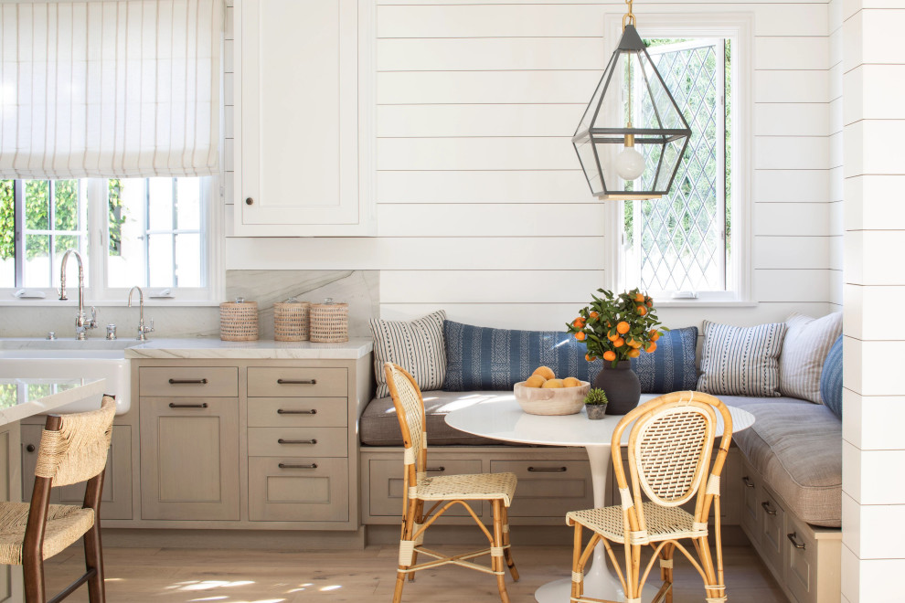 Dakar Quartzite Kitchen with Dining - Transitional - Dining Room ...