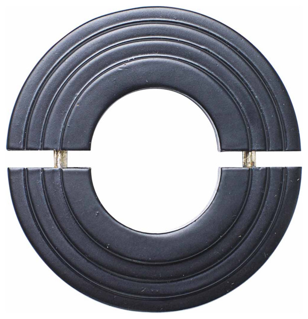 Black Radiator Pipe Flanges Aluminum Escutcheon Ring Plate 1.69" ID 3 ...