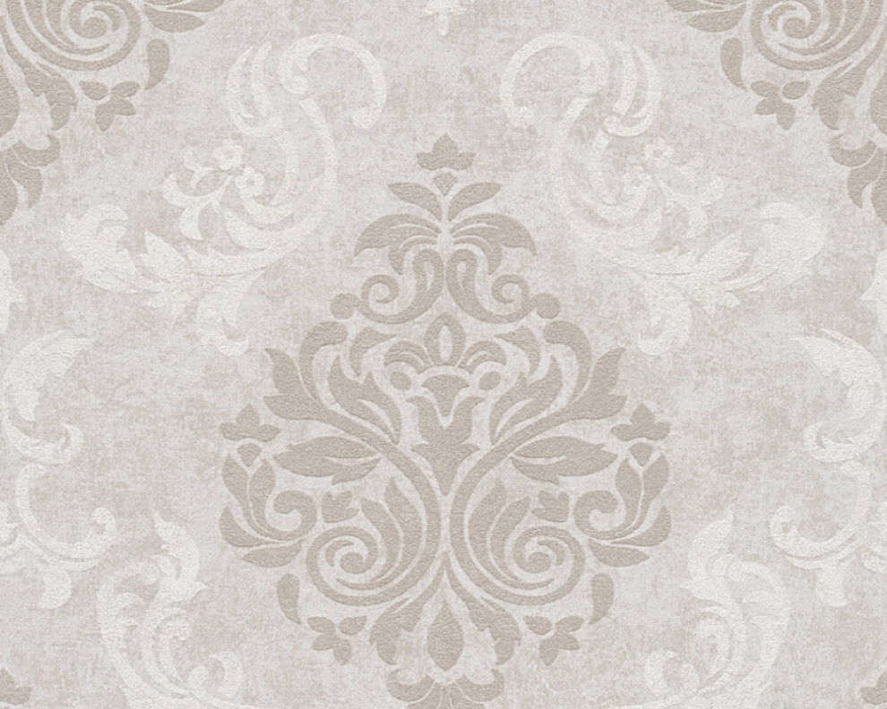 Damask Baroque Textured Wallpaper Floral Deco Design, Sample ...