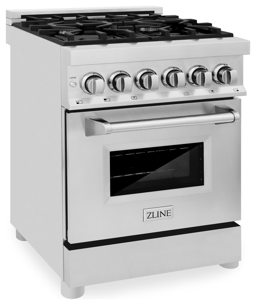 ZLINE Freestanding Range, Stainless Steel, Dual Fuel, RA24 ...