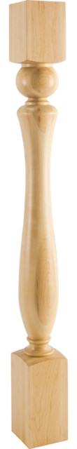 Hardware Resources P81 Solid Wood Carved Turned Furniture Post - Table ...