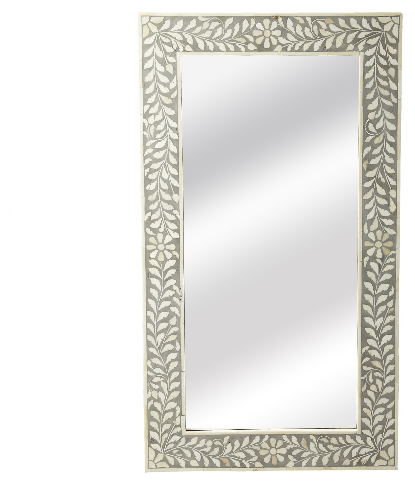 Butler Vivienne Rectangular Bone Inlay Wall Mirror - Mediterranean ...