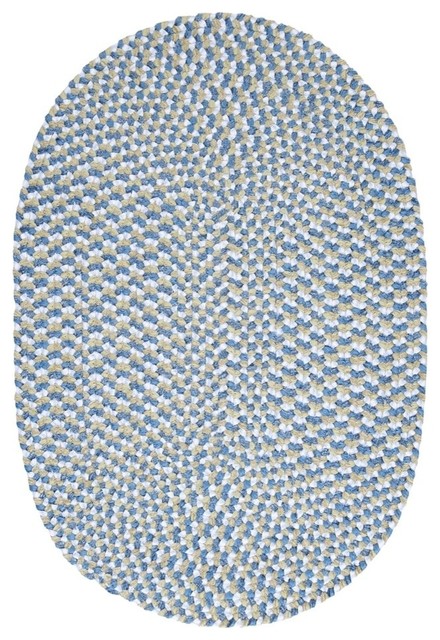 Confetti Rug, Blue, 10'x13' Oval, 10'x13' Oval - Beach Style - Kids ...