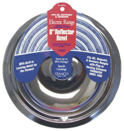 Stanco 5076-8 Electric Range Lock Notch Bowl, Chrome Finish, 8", 8 ...