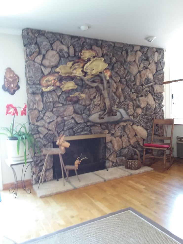 Lava rock fireplace...what to do!